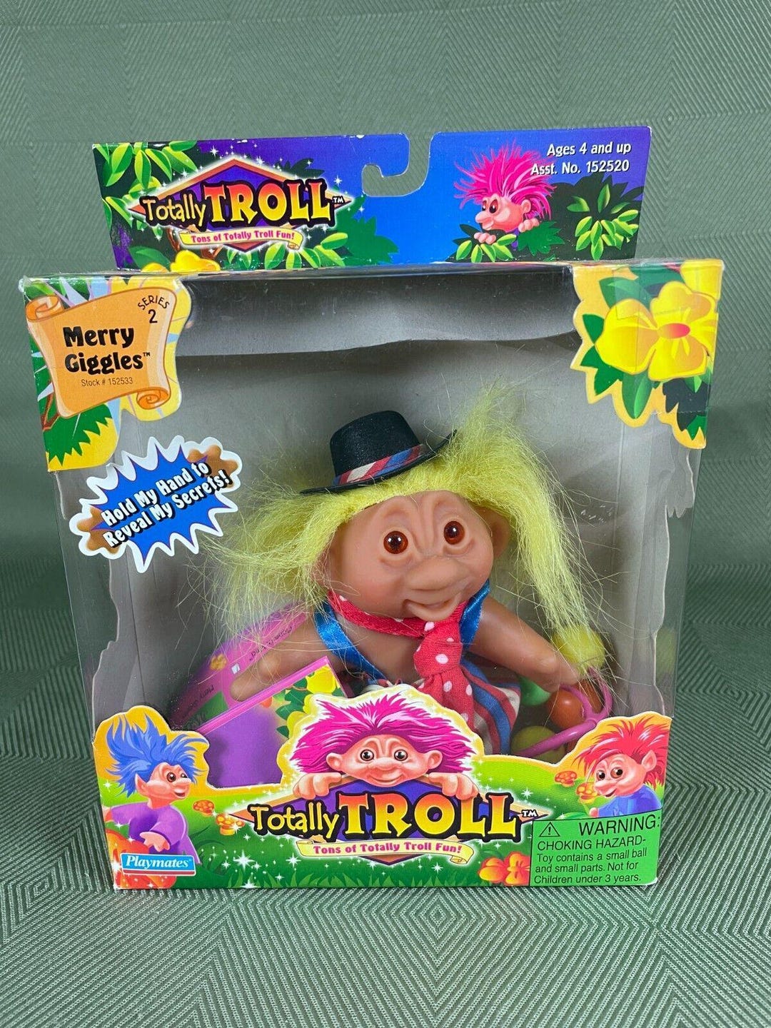 Vintage 2001 Playmates Totally Troll - Merry Giggles - the Clown Troll ...