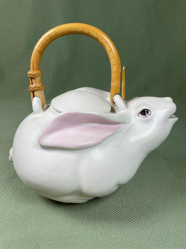 Vintage 1984 Animals & Co Bunny Rabbit Teapot - Etsy