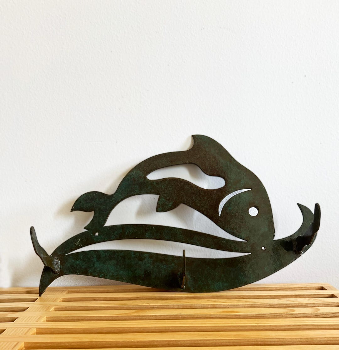 Steel Fish Wall Hanging 3 Hook Laser Cut HEAVY - Etsy
