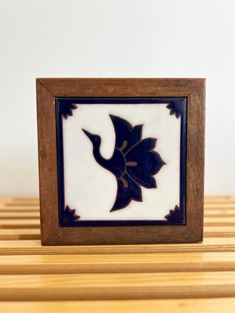 Vintage Italian Blue and White Swan Tile Trivet - Etsy