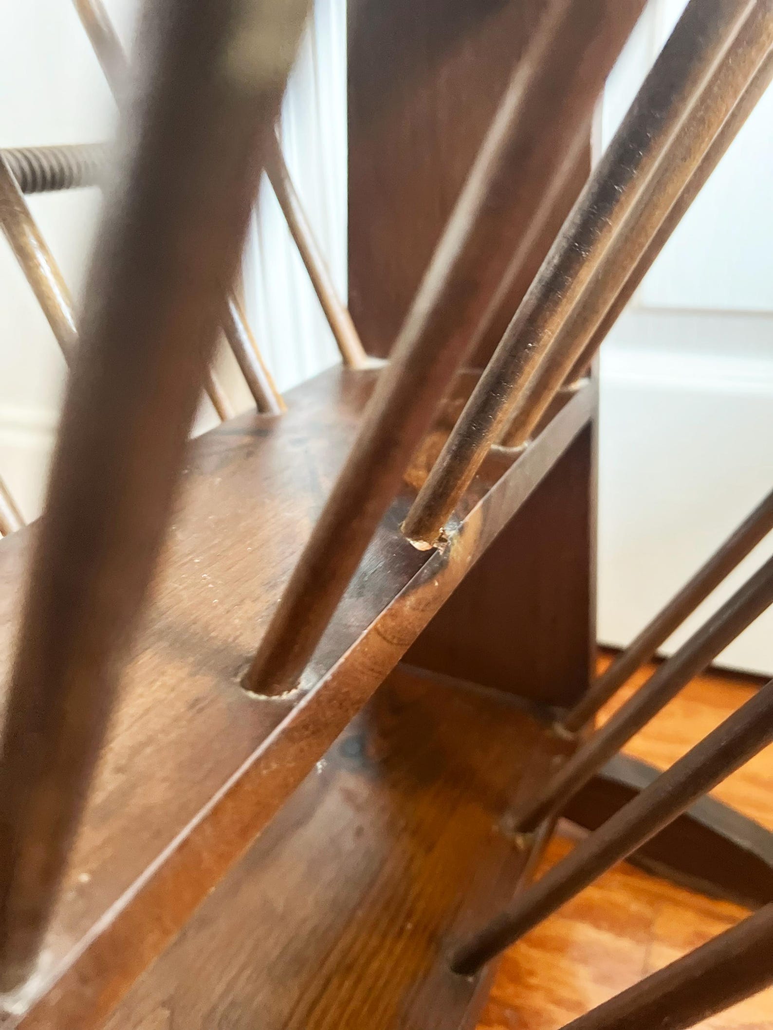 Mid Century Wood Magazine Rack Multi Tier, Turned Spindles Double Sided ...