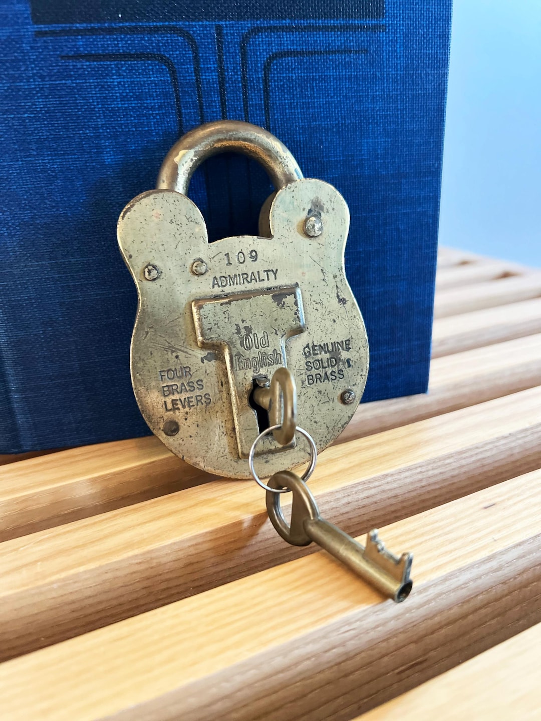 Vintage Solid Brass Old English Padlock JAS Morgan & Sons LTD Justin ...
