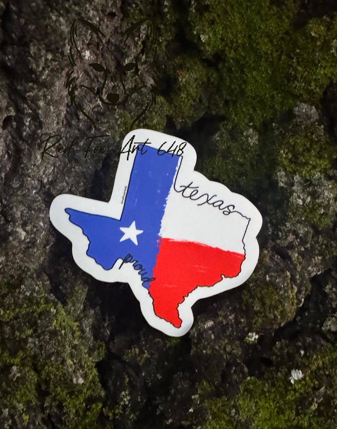 Texas Proud State Flag Vinyl Sticker | Waterproof Sticker | Water ...