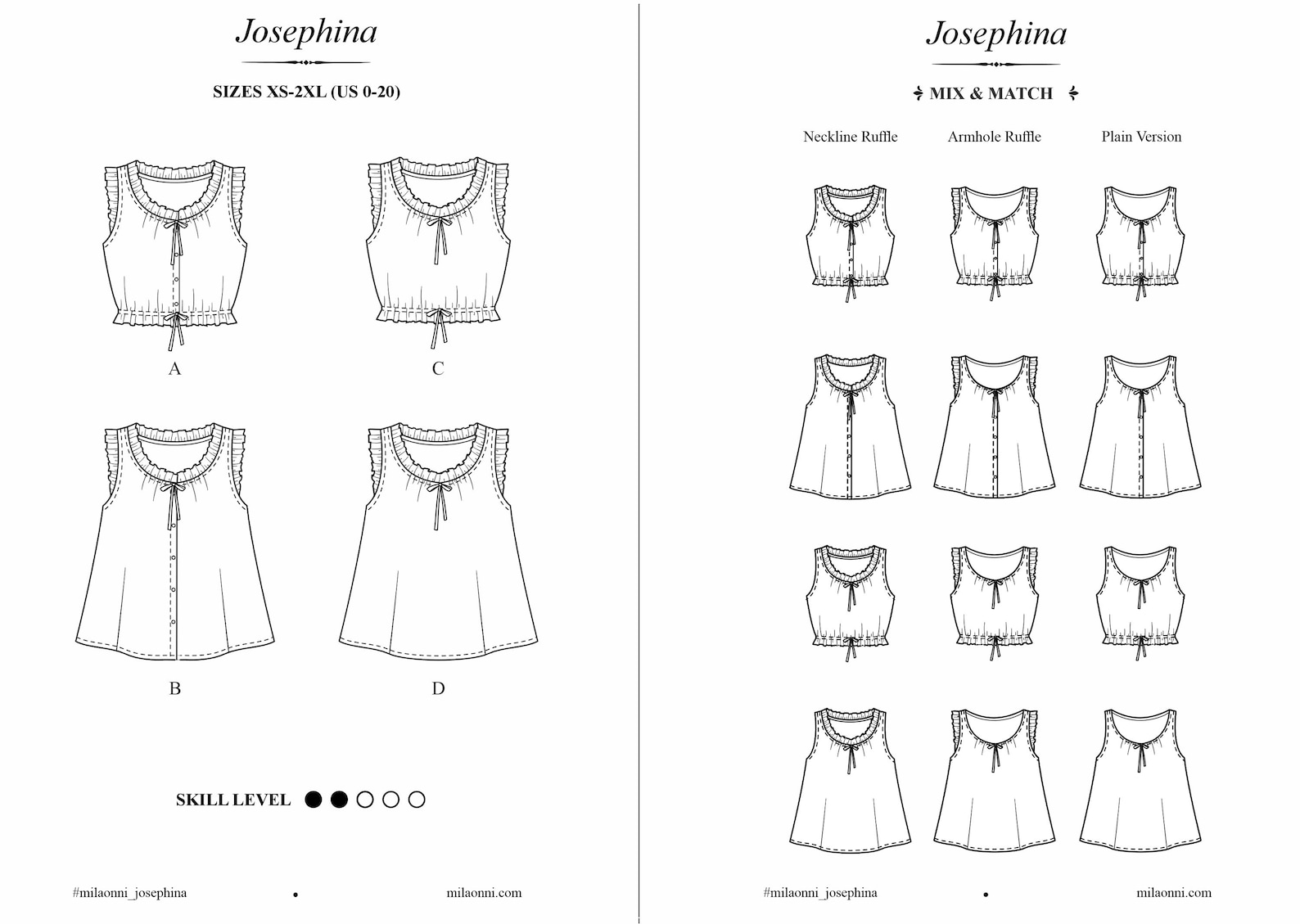 Josephina Sewing Pattern | Women’s Vintage Top, Edwardian Camisole With ...