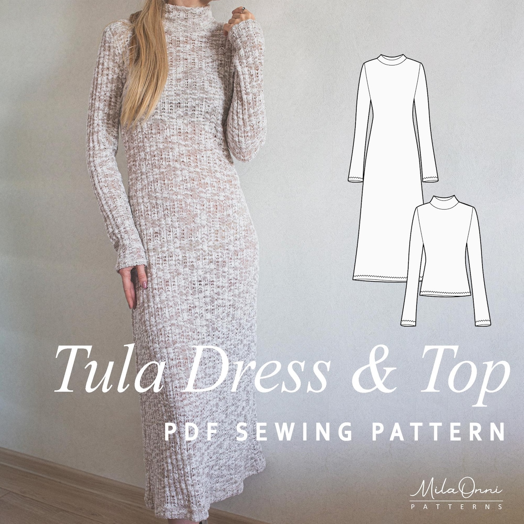 Turtleneck Sewing Pattern for Beginners: Instant Download Mock Neck ...