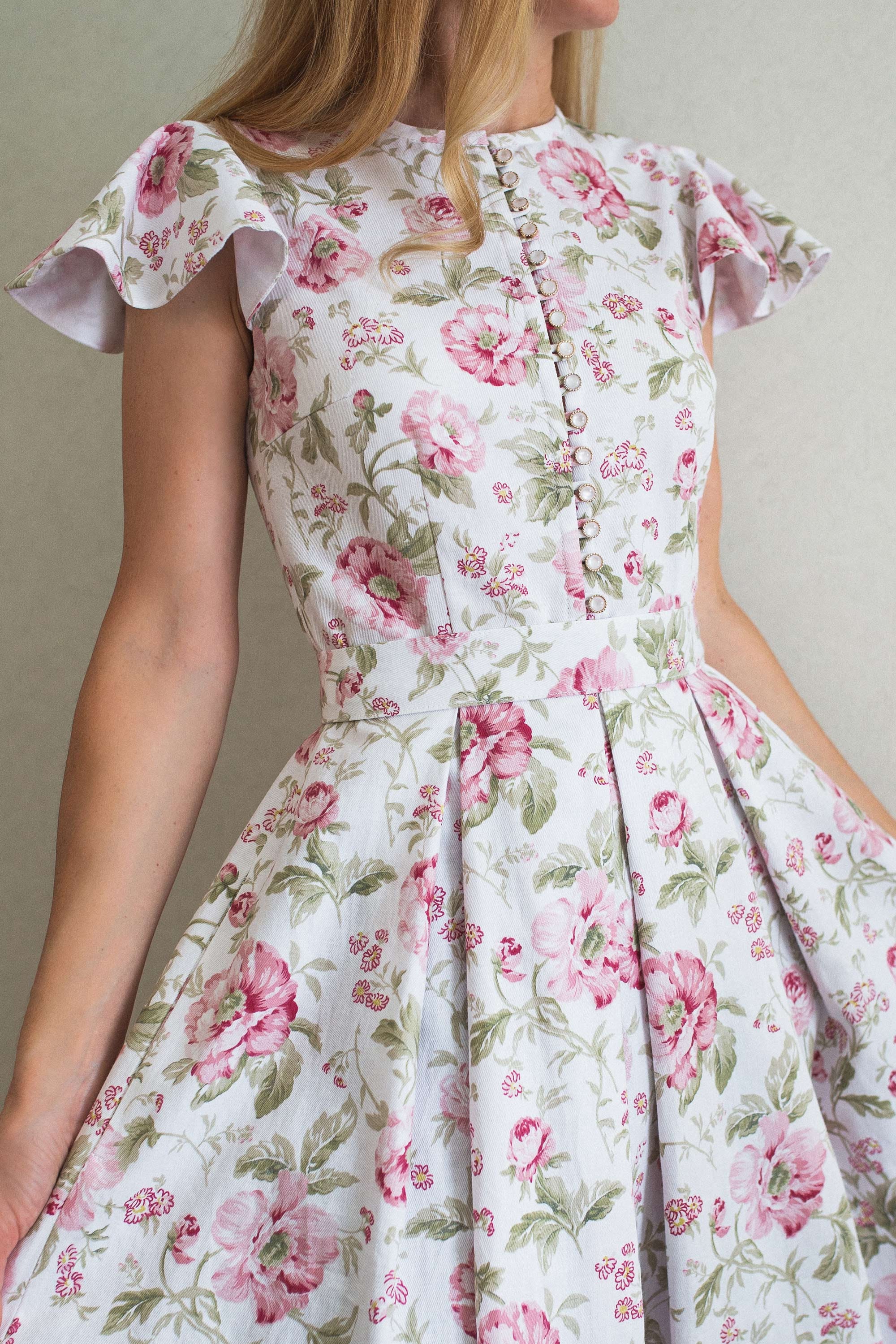 Flutter Sleeve Sewing Pattern for Wedding Guest Dress | Beginner Sewing ...