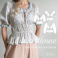 Ruffle Top Sewing Pattern | off Shoulder Peasant Blouse | Pattern ...