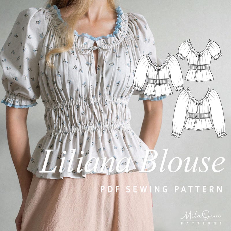 Blouse Top Pattern - Etsy