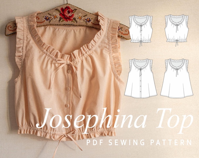 Josephina Sewing Pattern | Women’s Vintage Top, Edwardian Camisole With ...