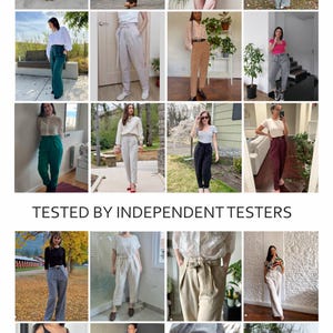 Lea Wide Leg & Tapered Pleated Pants PDF Sewing Pattern for Instant ...