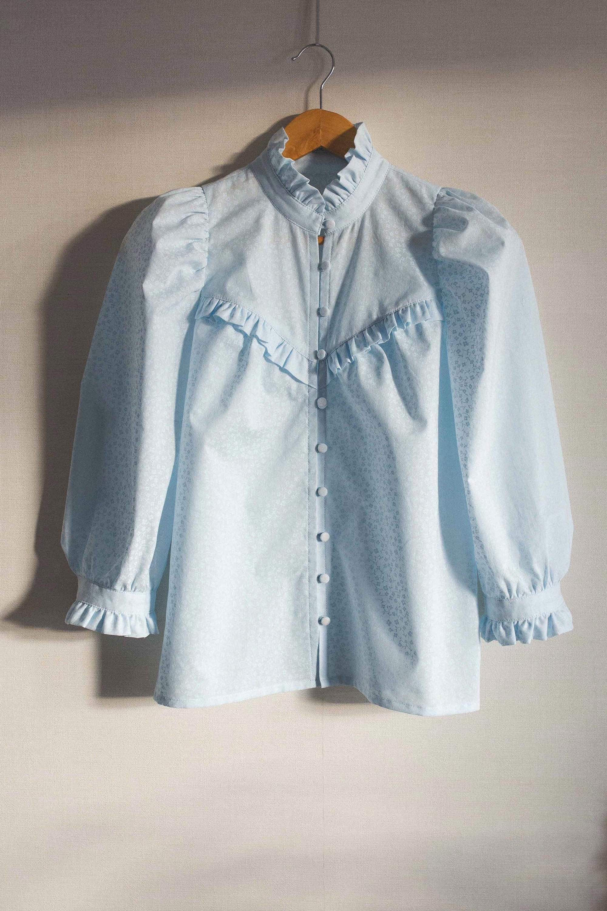 Esme Ruffled Blouse PDF Sewing Pattern | Puff Sleeve Victorian Blouse ...