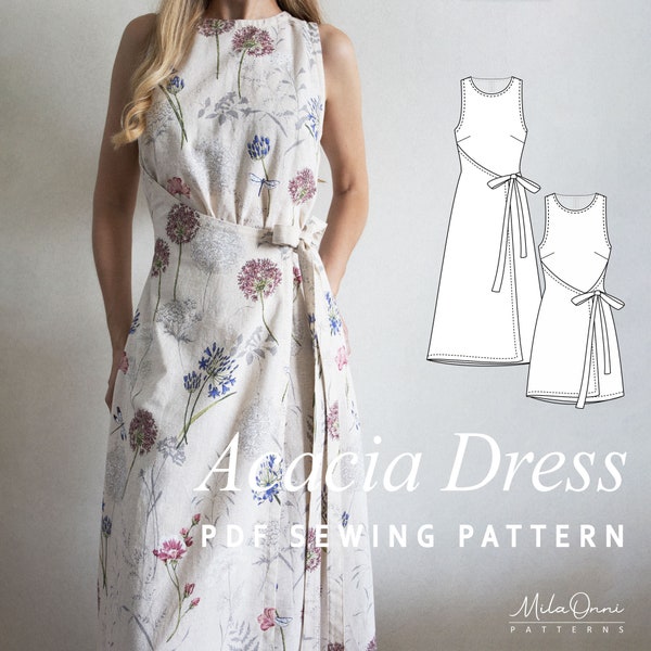 Wrap Dress Pattern - Etsy