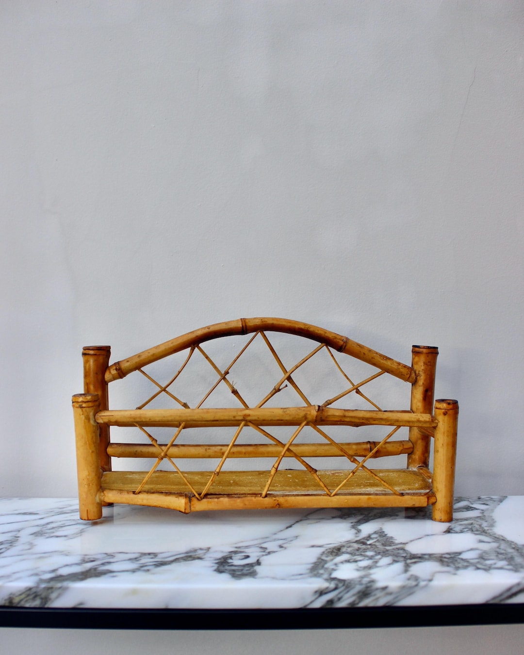 Vintage Bamboo Shelf Rack - Etsy