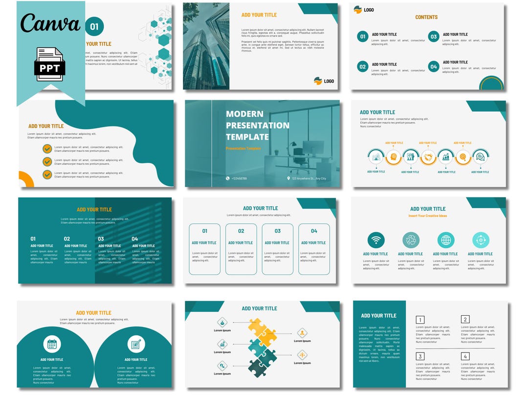Editable Powerpoint Template Design With Modern Powerpoint Infographics ...