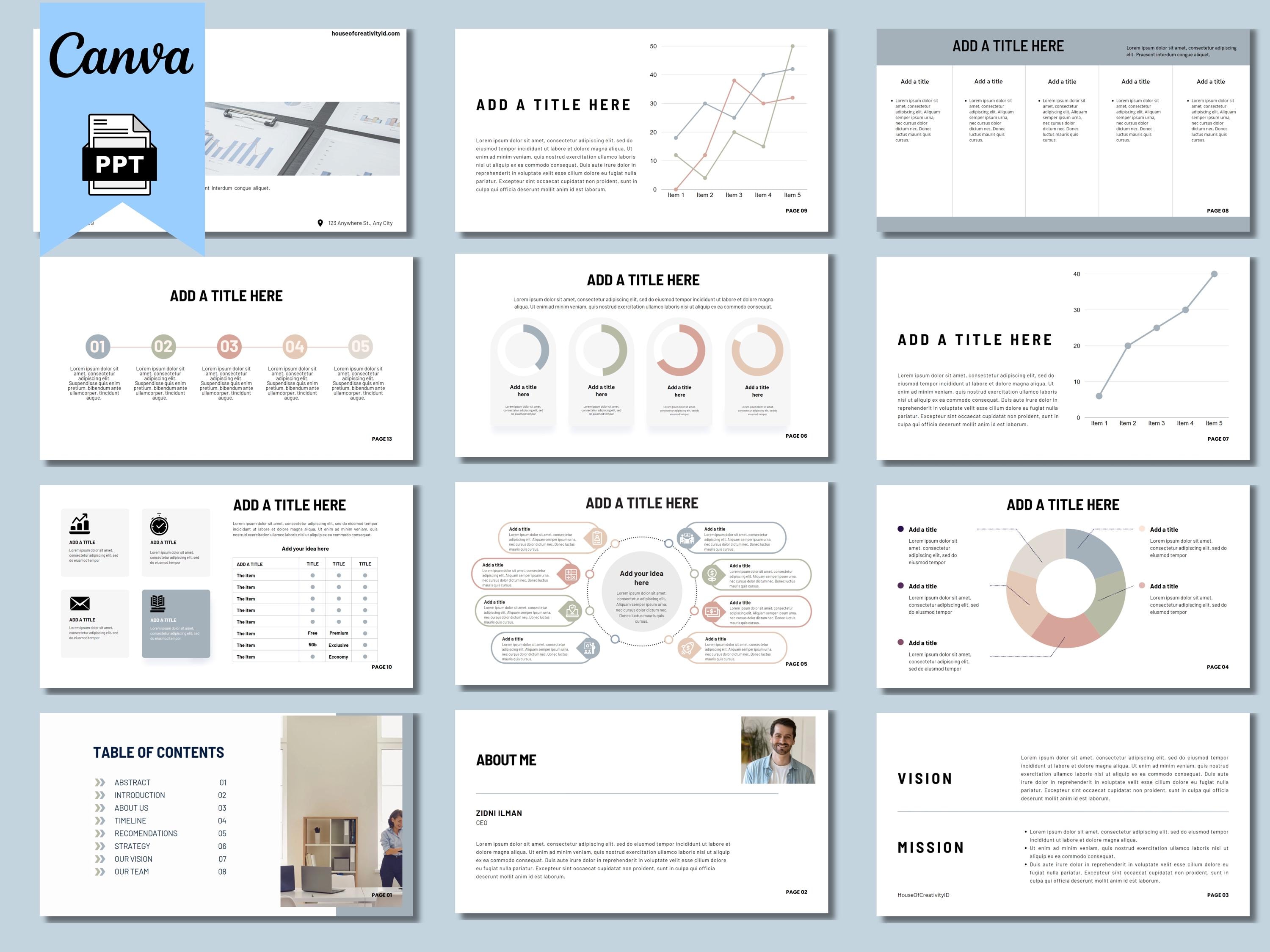 Editable Infographics Slides Powerpoint Template Design With Clean ...
