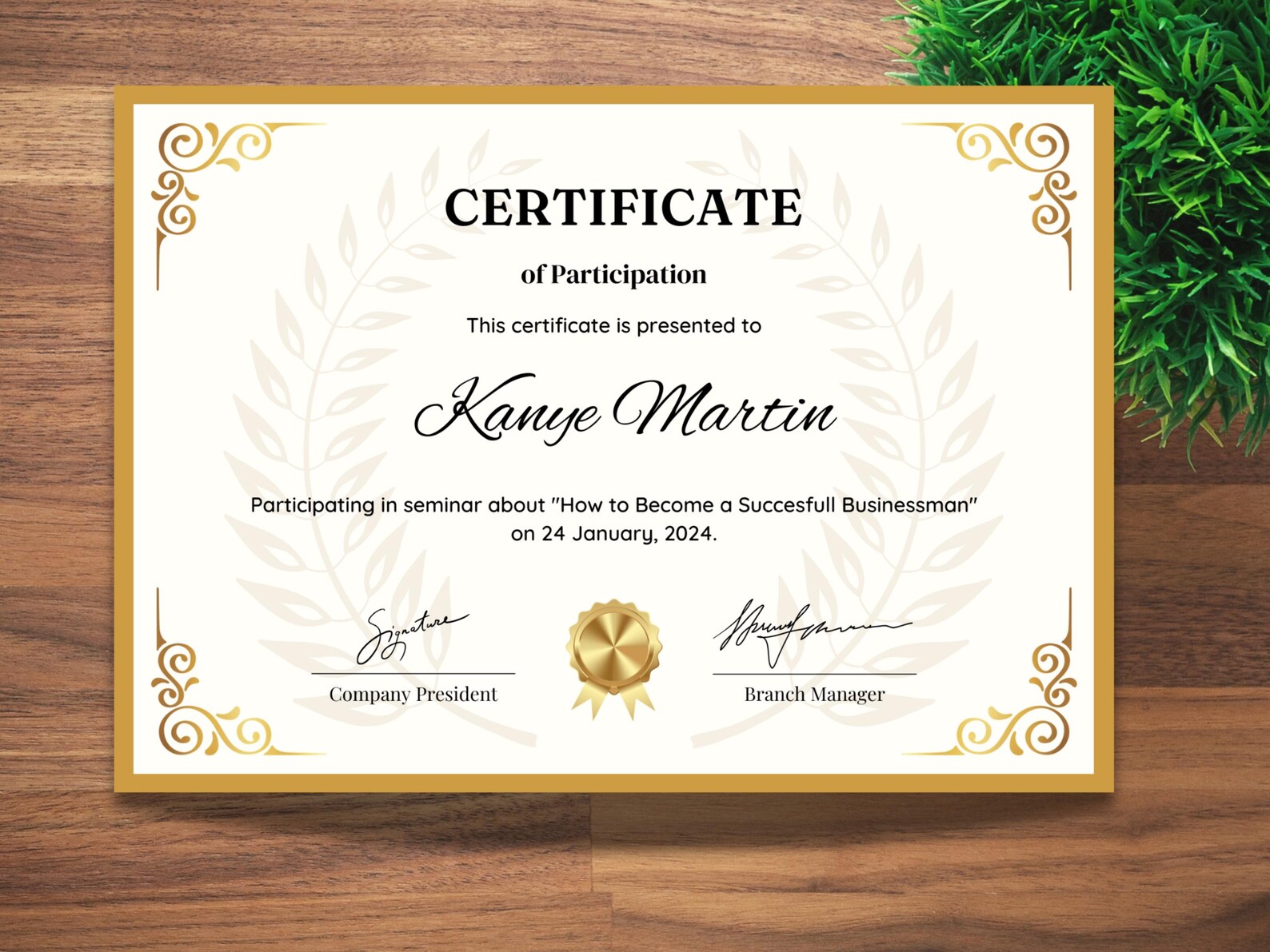 6 Pages of Editable & Printable Seminar Certificate Template ...
