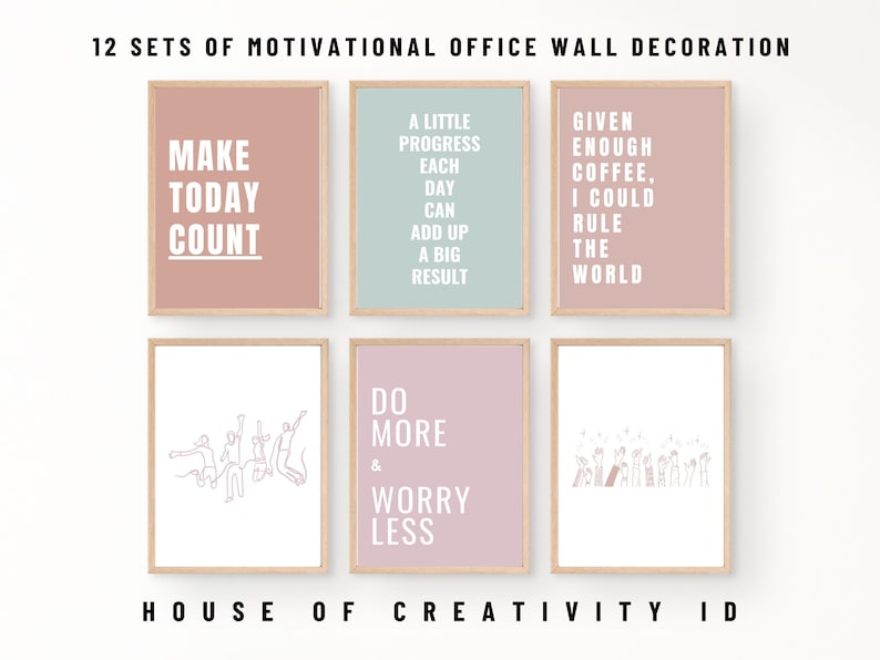 Motivational Office Poster Set: Teamwork Quotes (digital Download) - Etsy