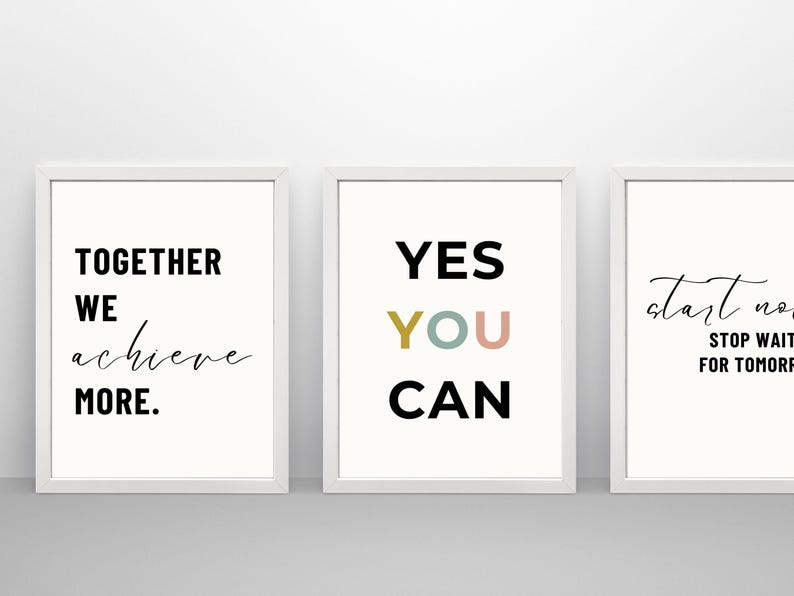 Motivational Office Decor: Teamwork Quote Prints (digital Download) - Etsy