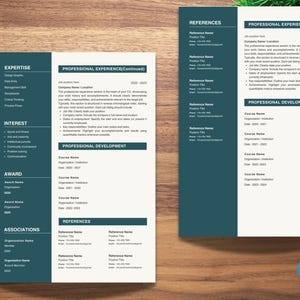 Canva Resume Template: 1, 2, 3 Page CV With Cover Letter (A4) - Etsy