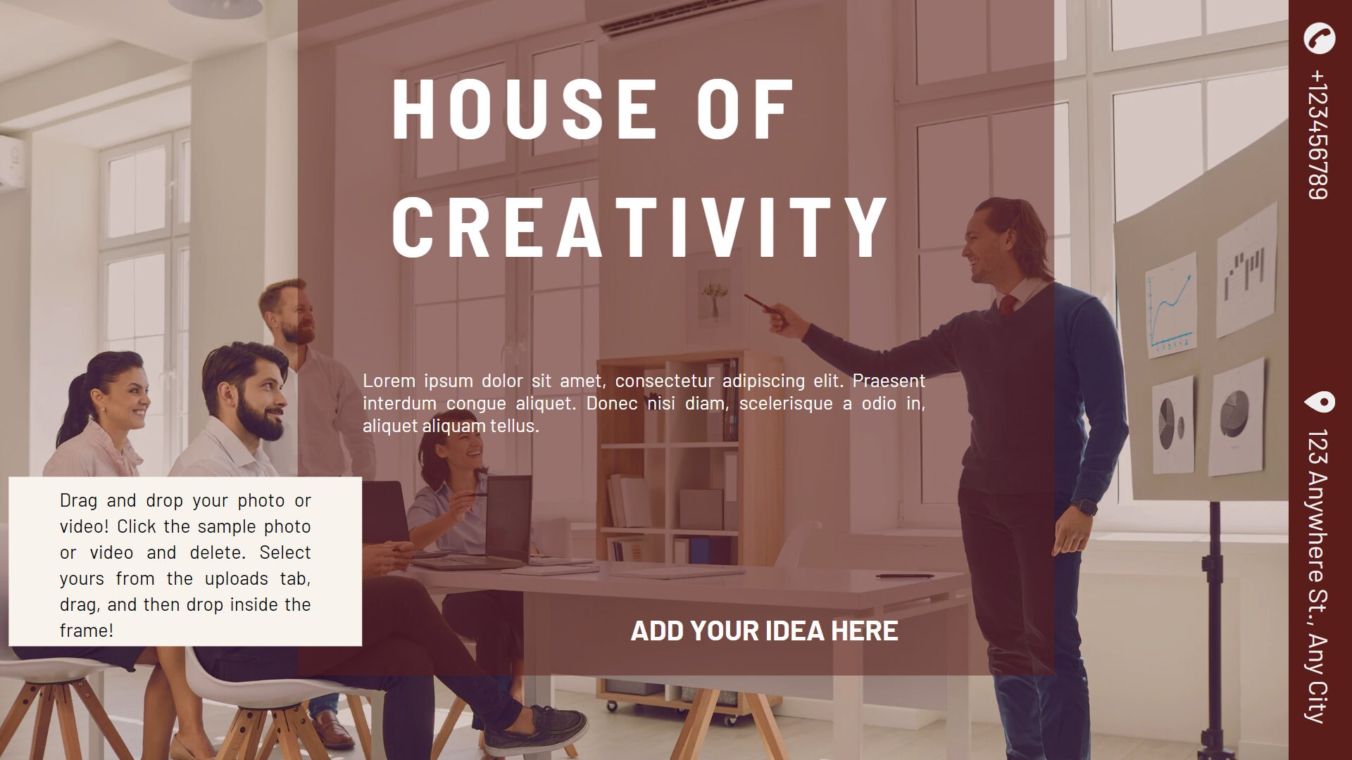 CANVA Business Minimal Modern Red Powerpoint Template, Company Profile ...