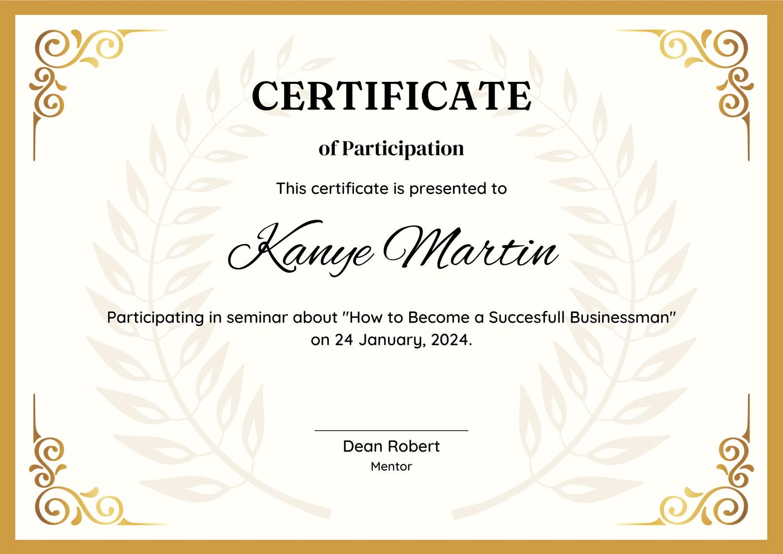 6 Pages of Editable & Printable Seminar Certificate Template ...