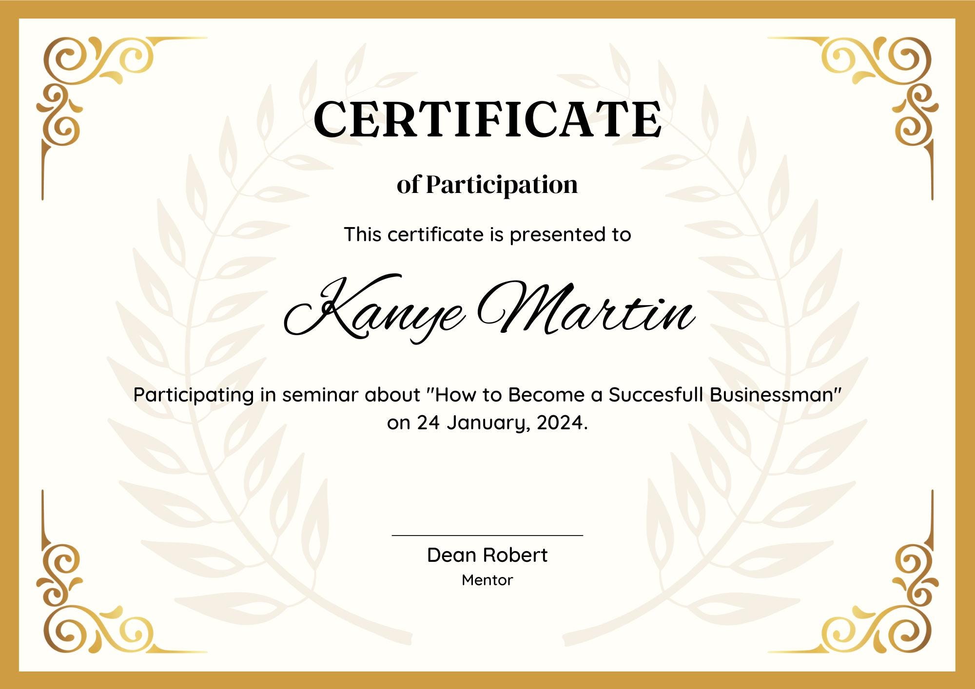 6 Pages of Editable & Printable Seminar Certificate Template ...