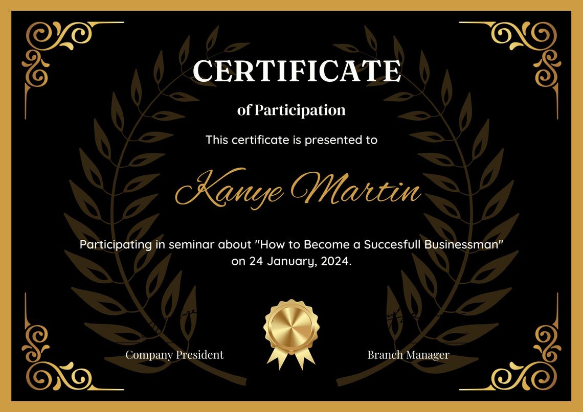 6 Pages of Editable & Printable Seminar Certificate Template ...