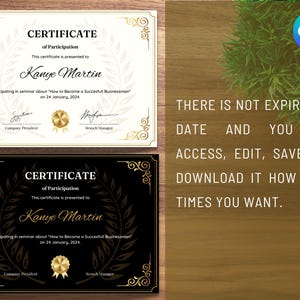 6 Pages of Editable & Printable Seminar Certificate Template ...
