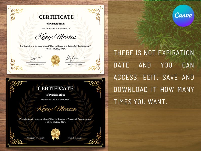 6 Pages of Editable & Printable Seminar Certificate Template ...