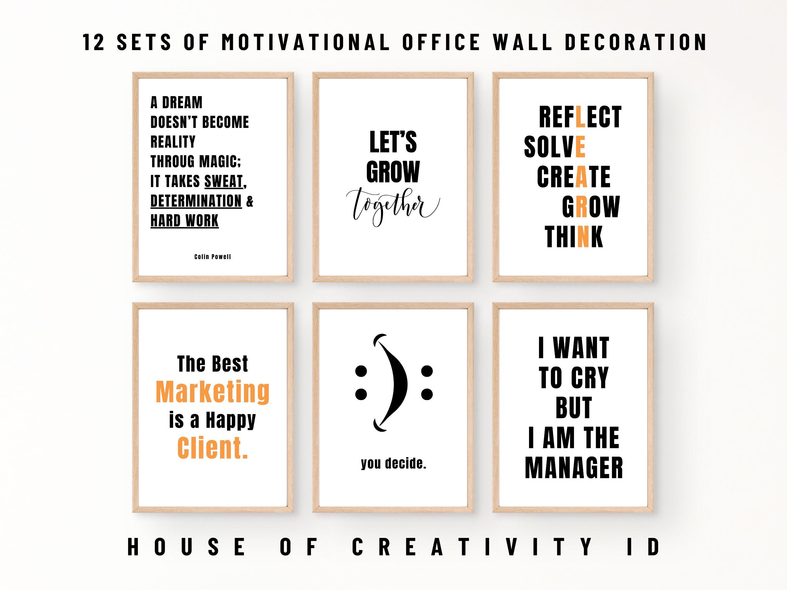 Motivational Office Decor Prints: Positive Quote Art (digital Download ...