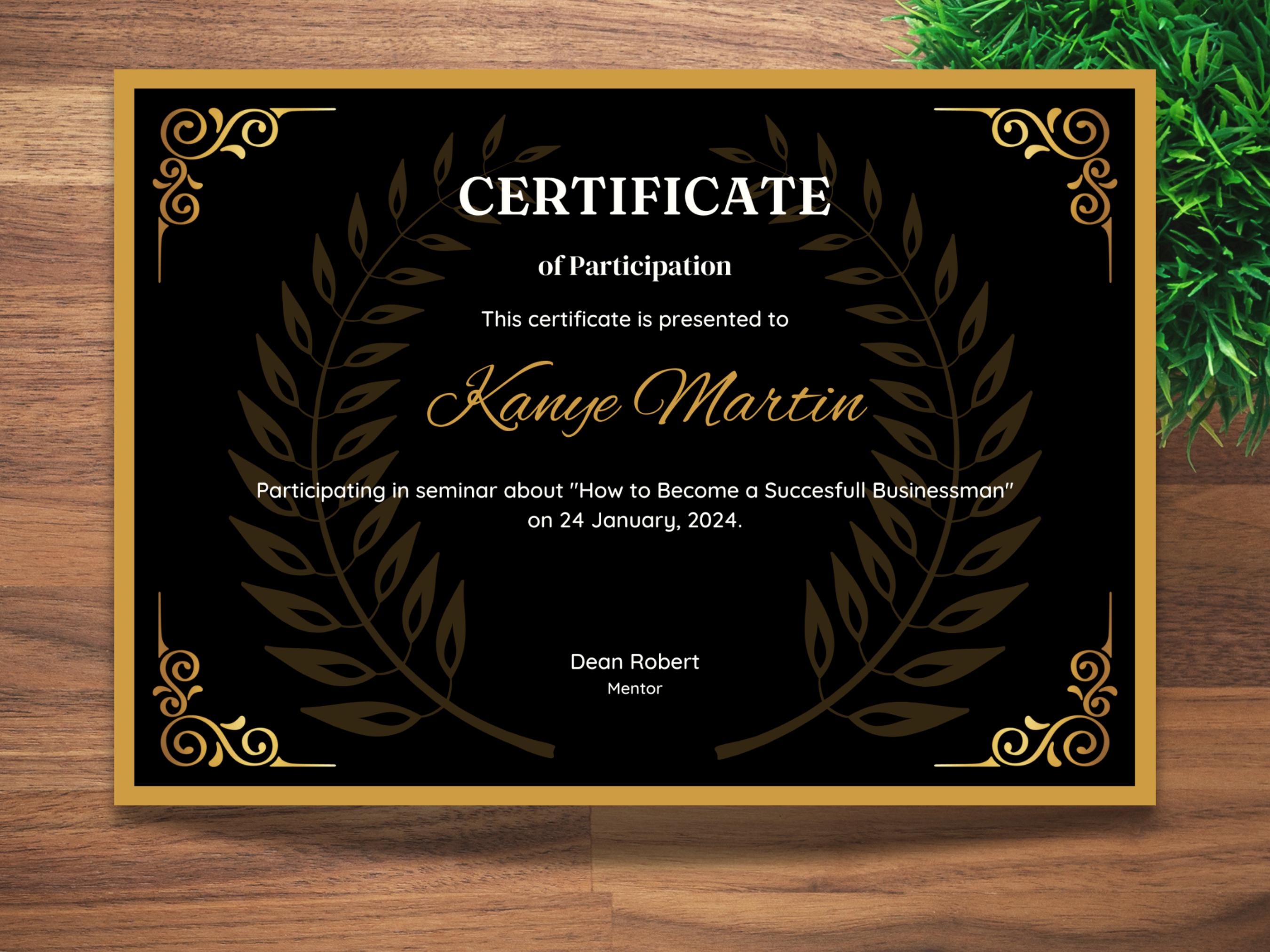 6 Pages of Editable & Printable Seminar Certificate Template ...