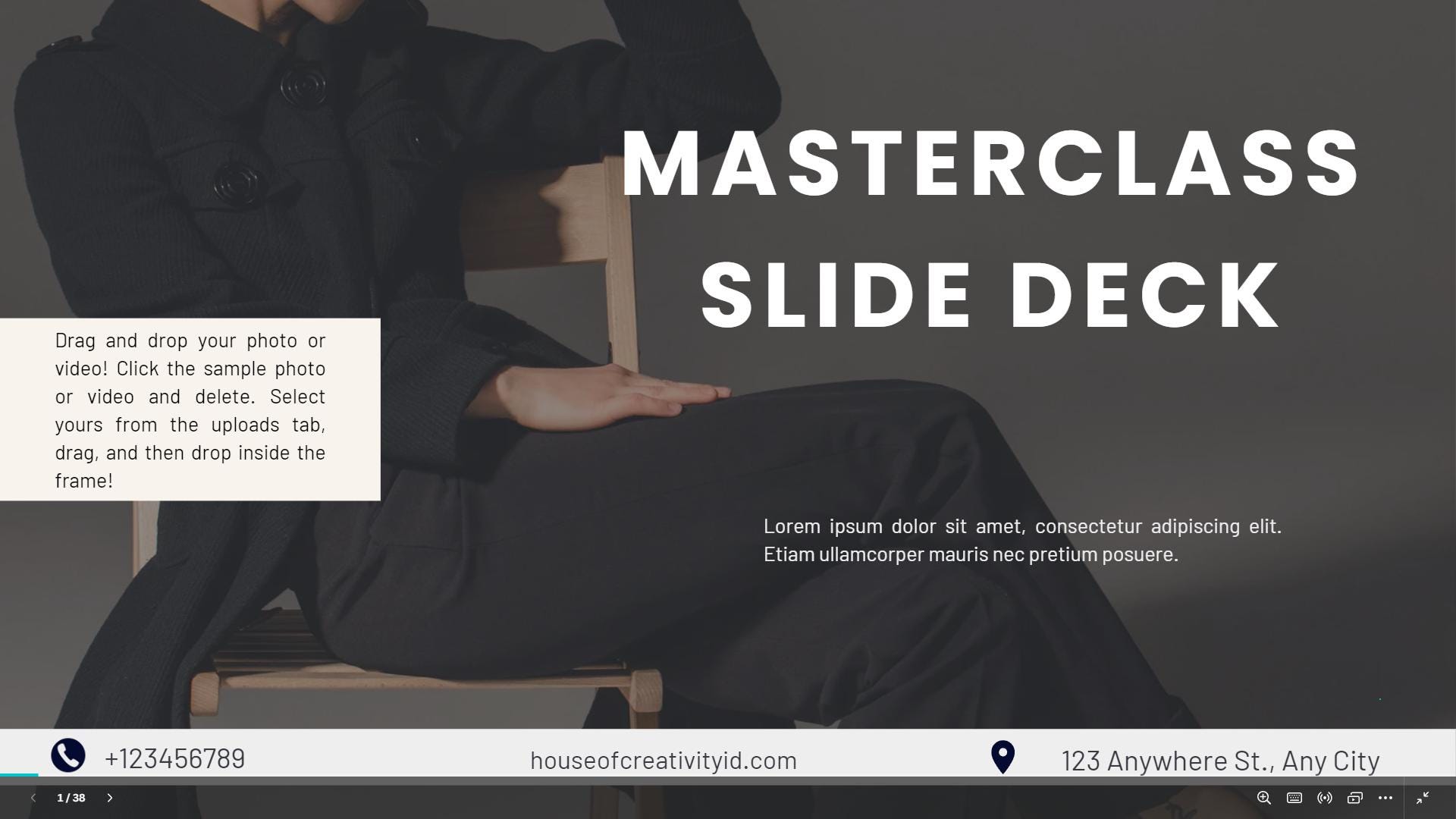 Masterclass Powerpoint Template for Webinar, Online Course Creation ...