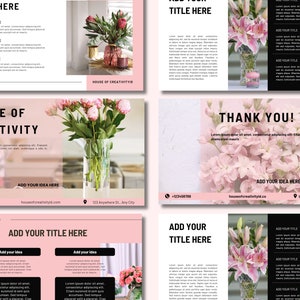Floral Powerpoint Template: Rose Gold Business Presentation (canva ...