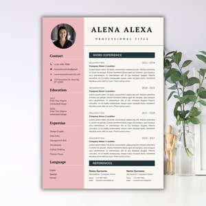 Professional Resume Template for Word Minimalist Resume Resume CV ...