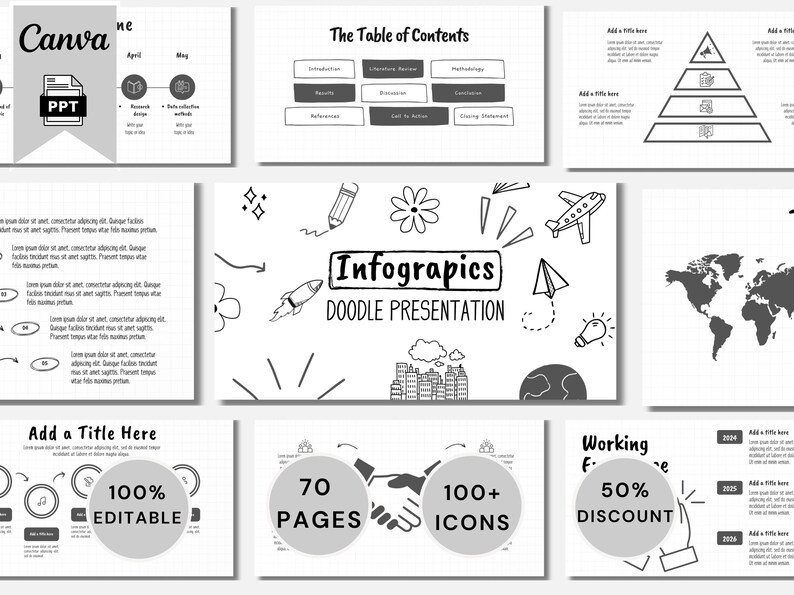 Doodle Presentation Toolkit: Animated Infographics, Canva & Powerpoint ...