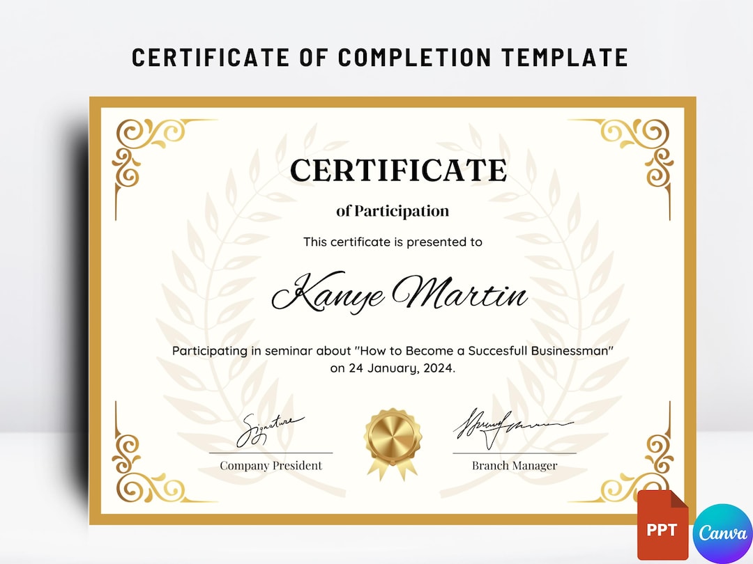 Professional Certificate Templates: 6 Editable Designs for Seminar ...