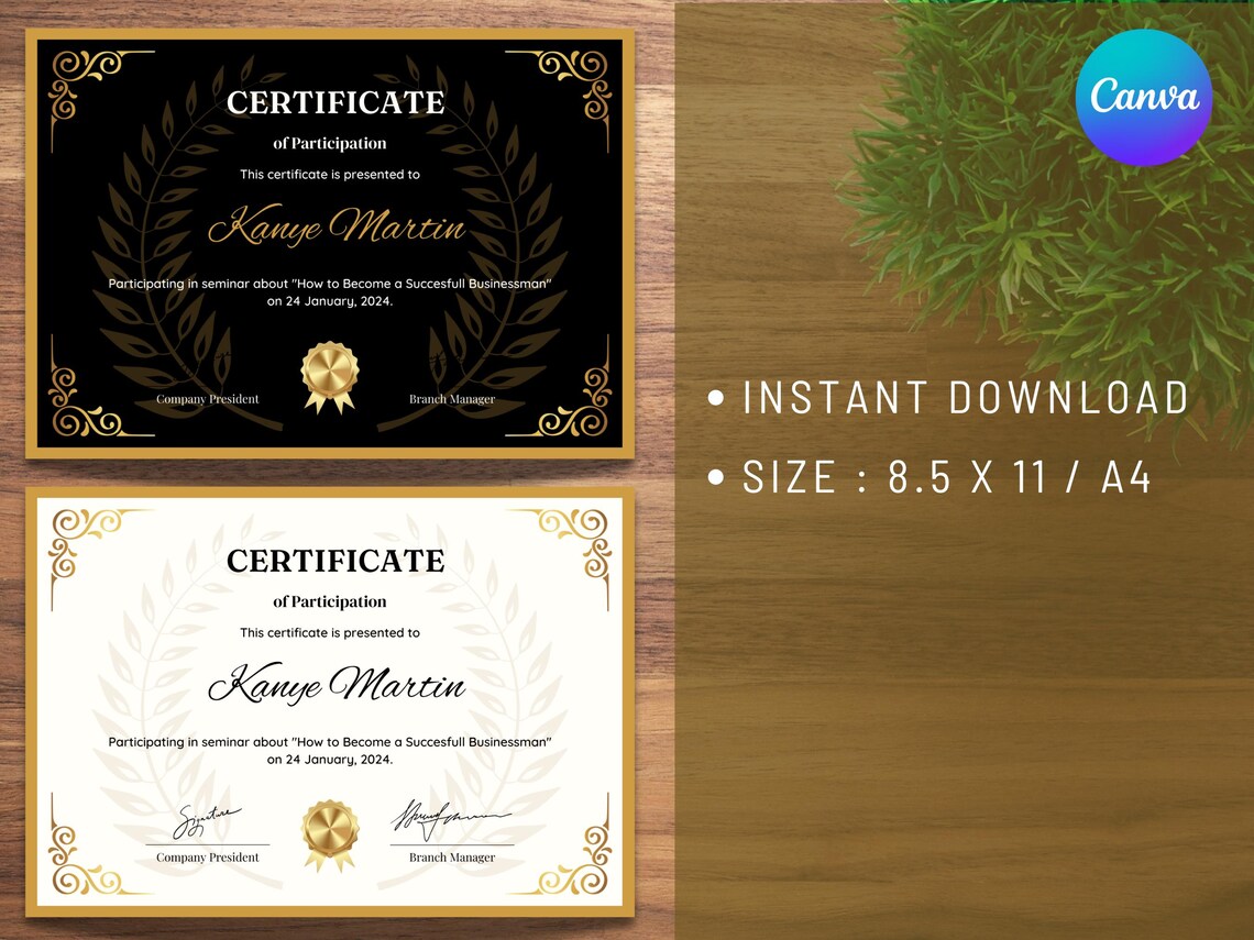 6 Pages of Editable & Printable Seminar Certificate Template ...