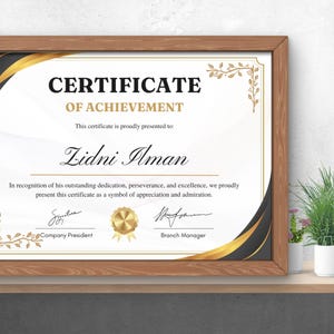 3-pack Editable Premium Black & Gold Certificate Templates ...