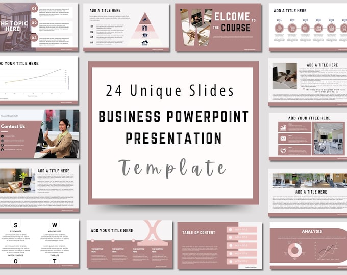 Beautiful Warm Tone Powerpoint Template - Elegant, Feminine, Classy ...