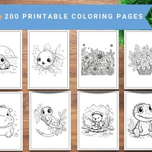 200 Printable Coloring Pages for Kids, Toddlers, Preschoolers, Coloring ...