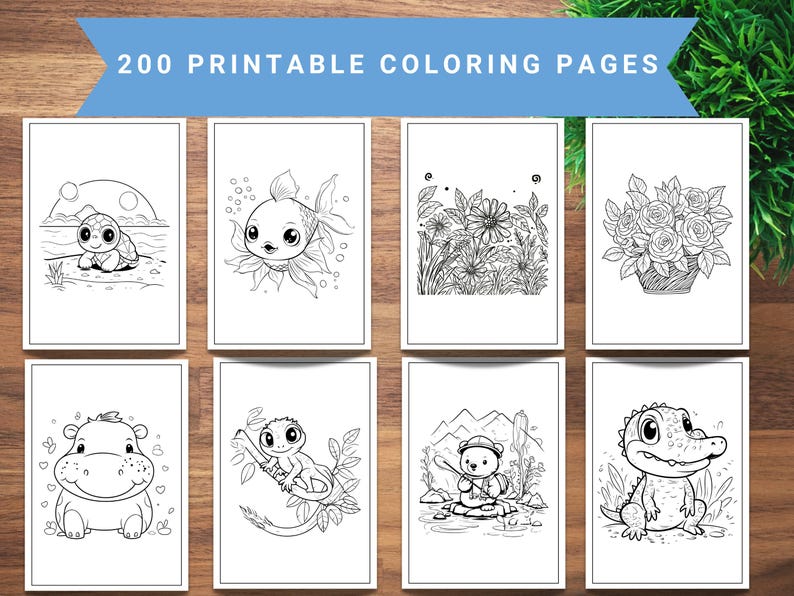 200 Printable Coloring Pages for Kids, Toddlers, Preschoolers, Coloring ...