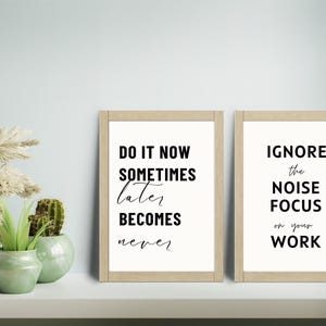 Motivational Office Decoration, Set of 12 Printable Wall Arts, Modern ...