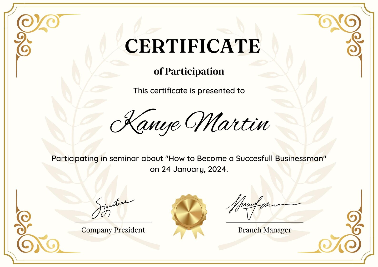 6 Pages of Editable & Printable Seminar Certificate Template ...