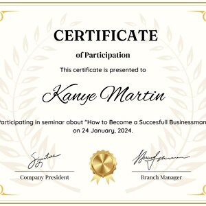 6 Pages of Editable & Printable Seminar Certificate Template ...