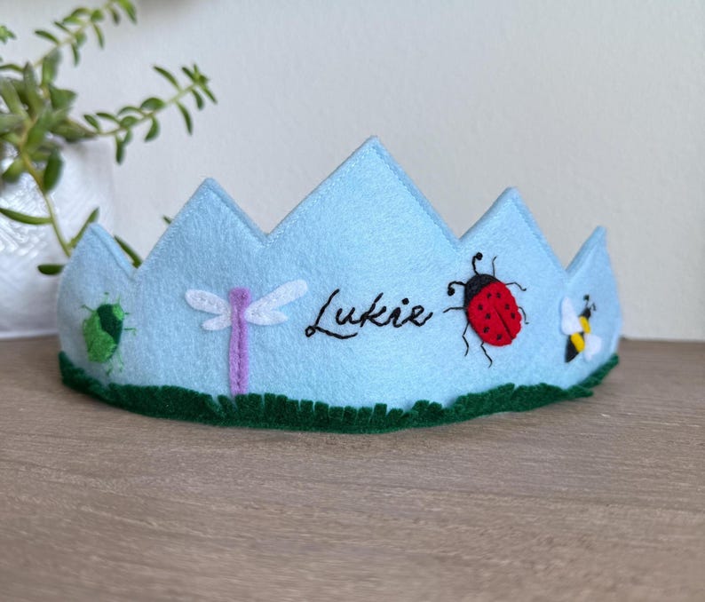 Personalized Insect Themed Felt Crown - Etsy
