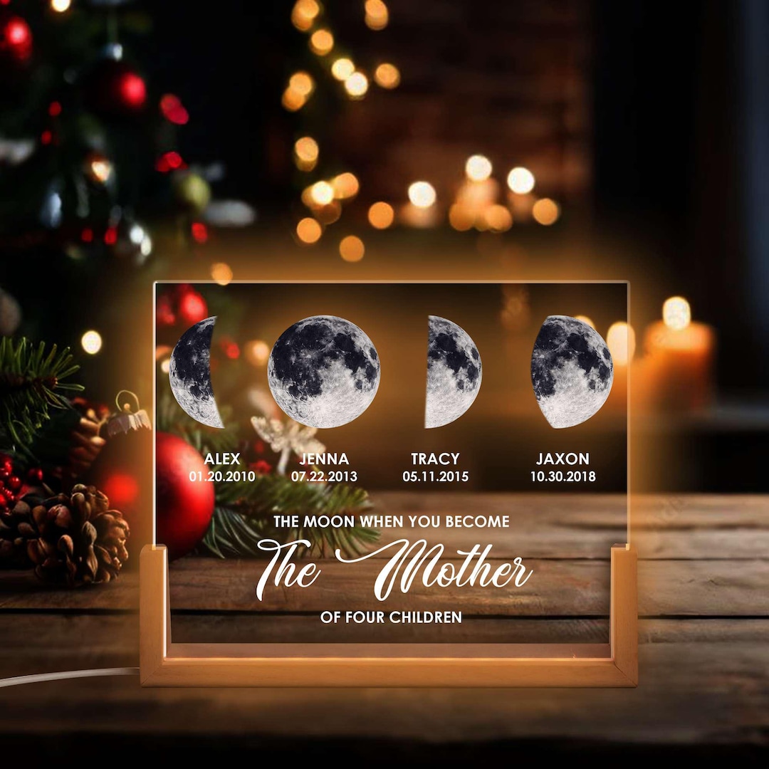The Moon When You Become the Mother Night Light, Moom Phase Night Light ...