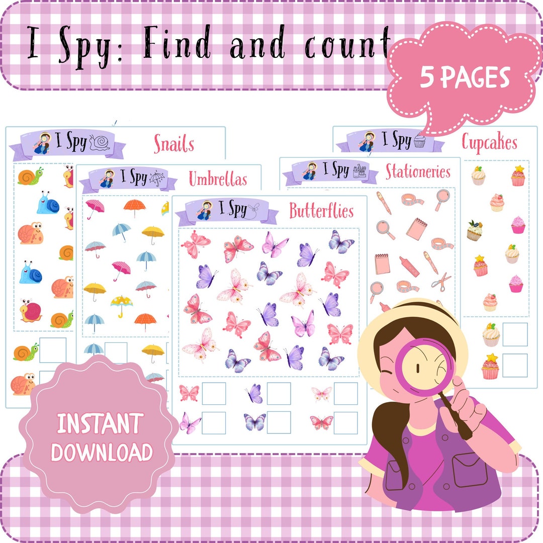 I Spy, Find and Count, Counting Activity, Spring, Preschool ...