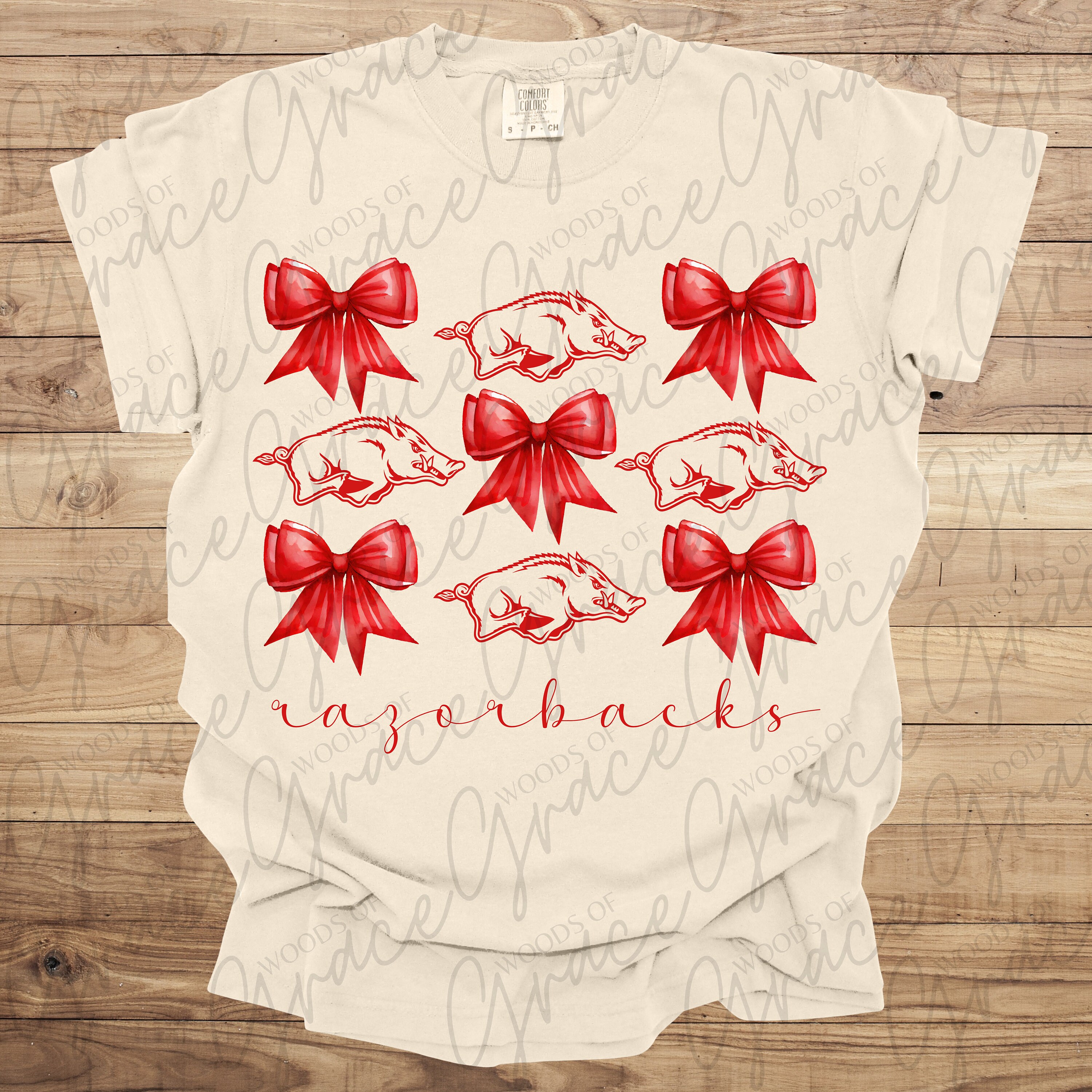 Razorback PNG With Bows, Arkansas Razorback Shirt Design for ...