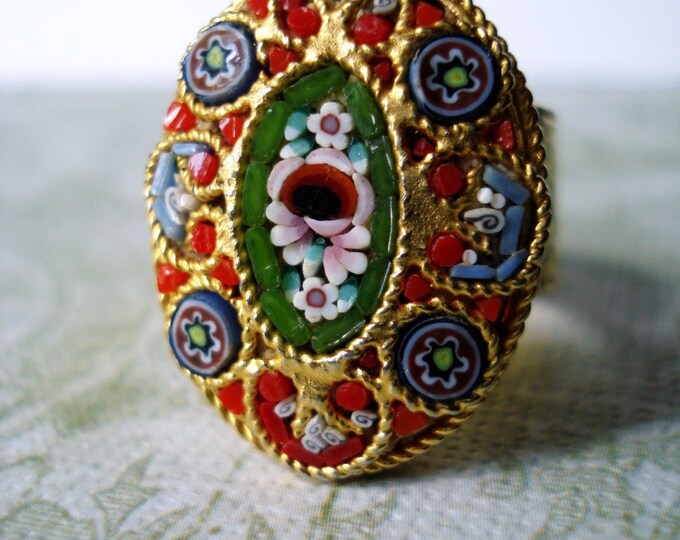 Tuscany Vintage Italian Mosaic Ring - Etsy
