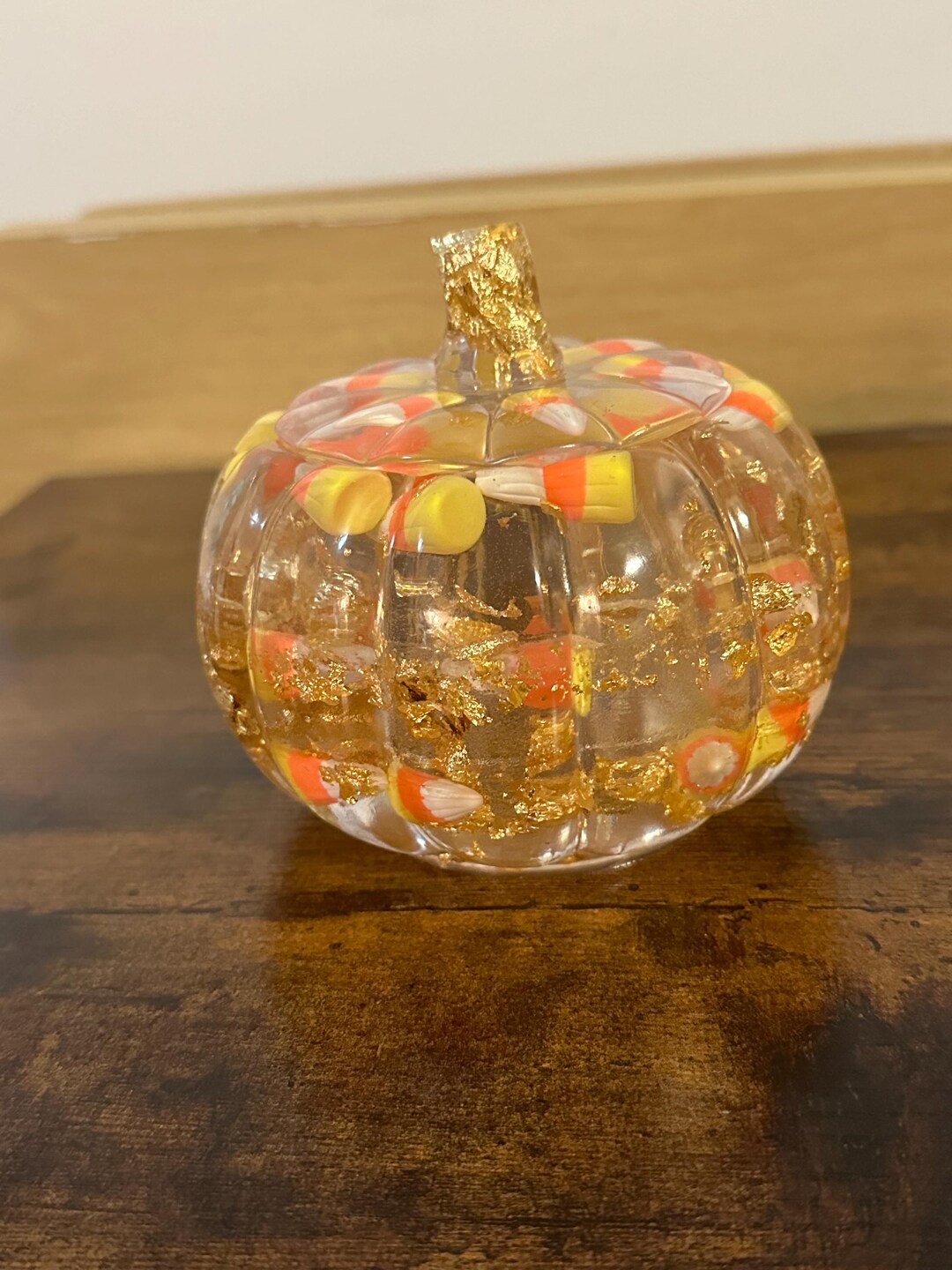 Large Candy Corn Pumpkin Decoration - Etsy